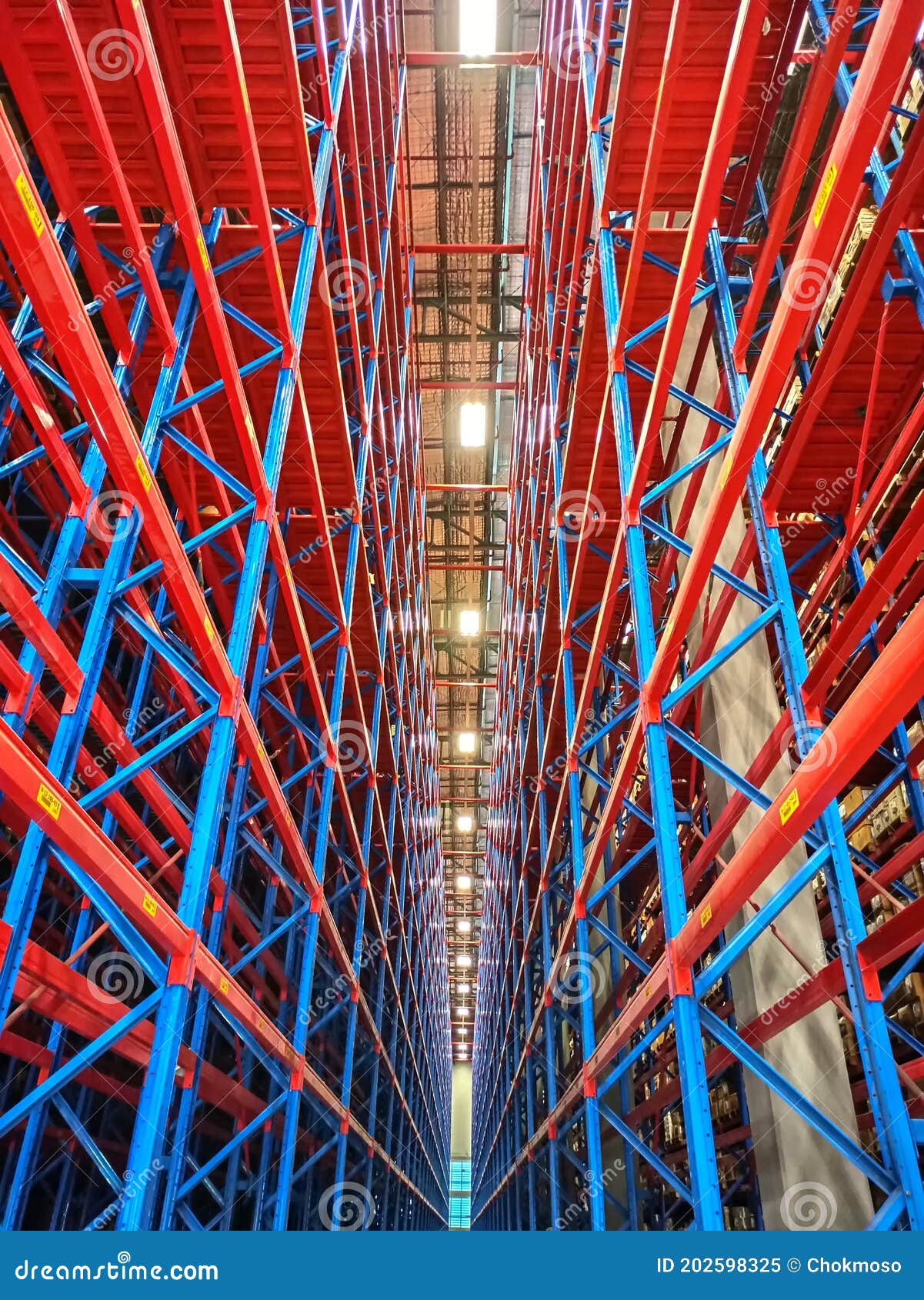 Rack in Warehouse stock image. Image of shelf, space - 202598325