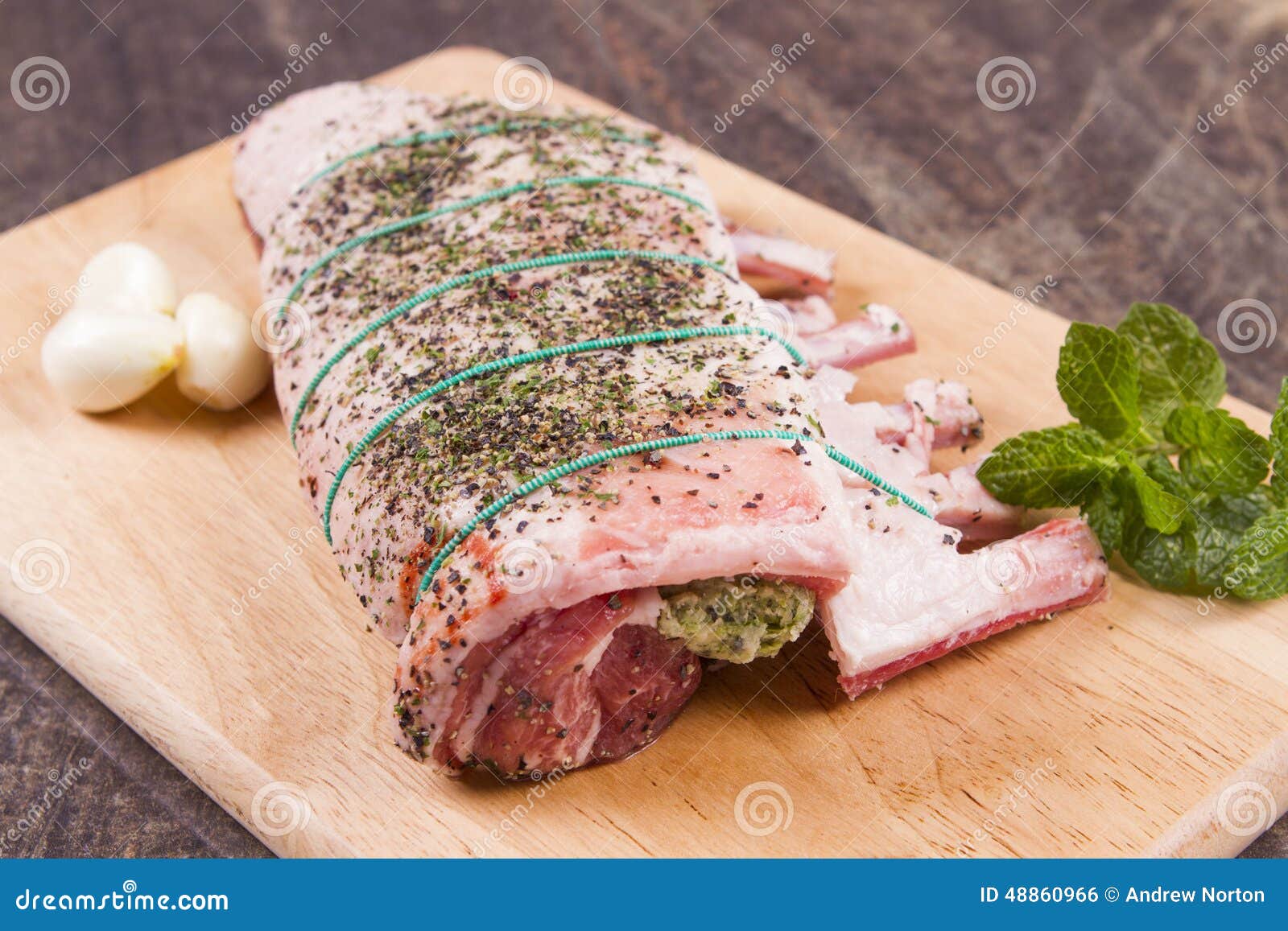 A rack of Welsh lamb stock photo. Image of gourmet, french - 48860966
