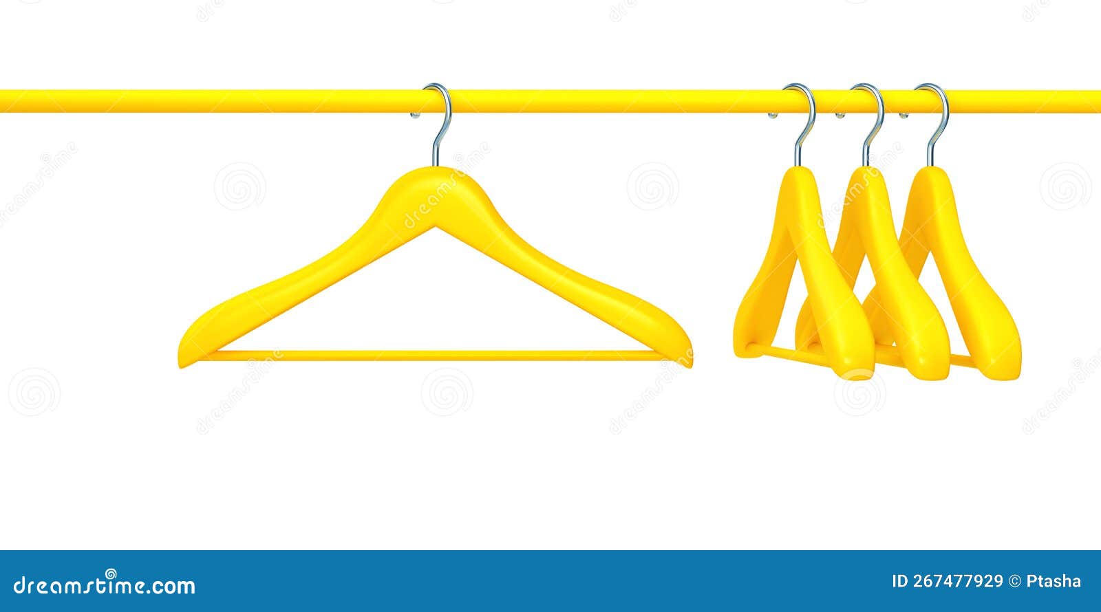 Hangers Set Isolated On White. Realistic Vector Illustration ...
