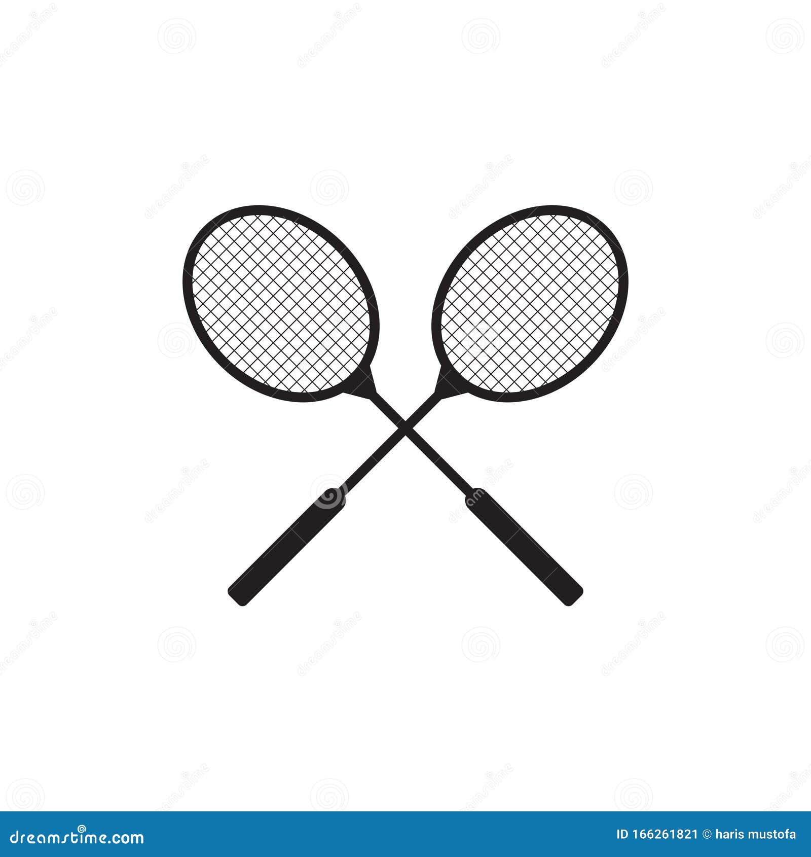 Racket Badminton Icon Design Template Vector Isolated Stock Vector ...