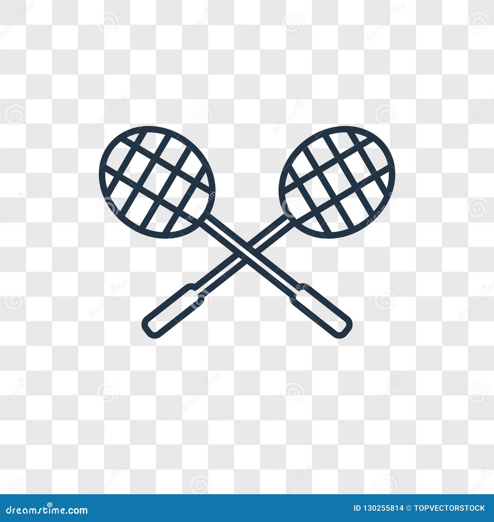 Racket Concept Vector Linear Icon Isolated on Transparent Background ...