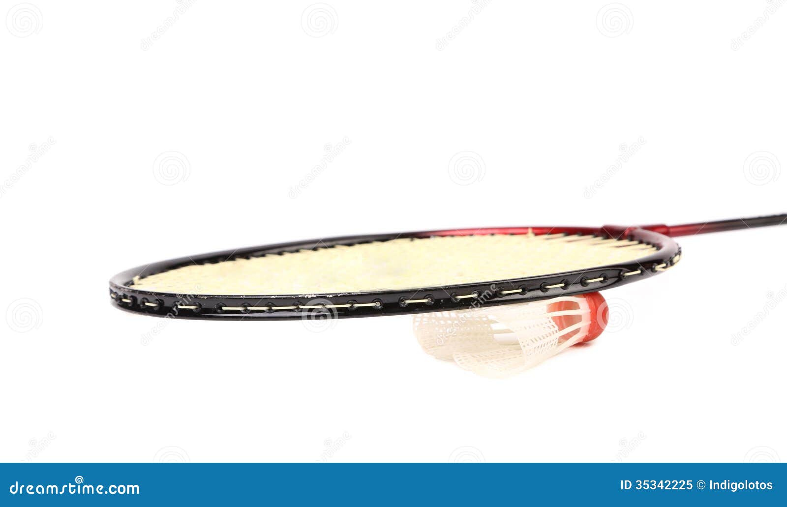 Racket En Shuttle Van Badminton. Stock Afbeelding - Image of pluimbal ...