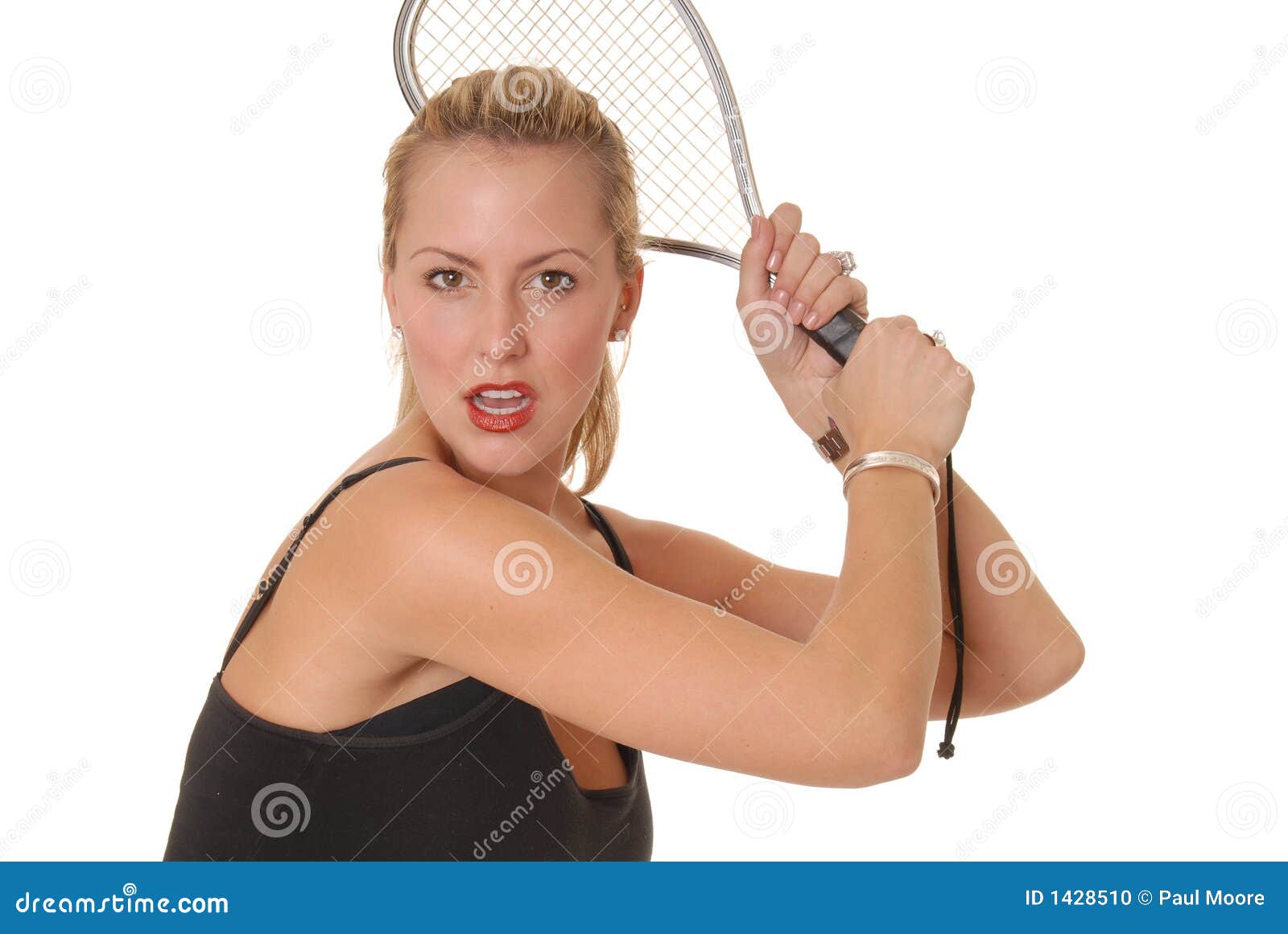 Racket Girl 5 stock photo. Image of gorgeous, blond, tennis - 1428510