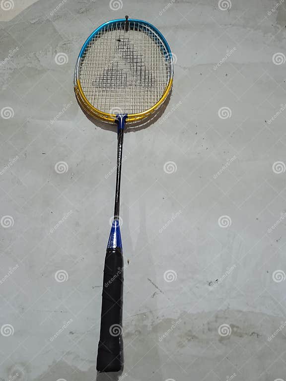 The Racket Hanging on the Wall Stock Image - Image of wall, hanging ...