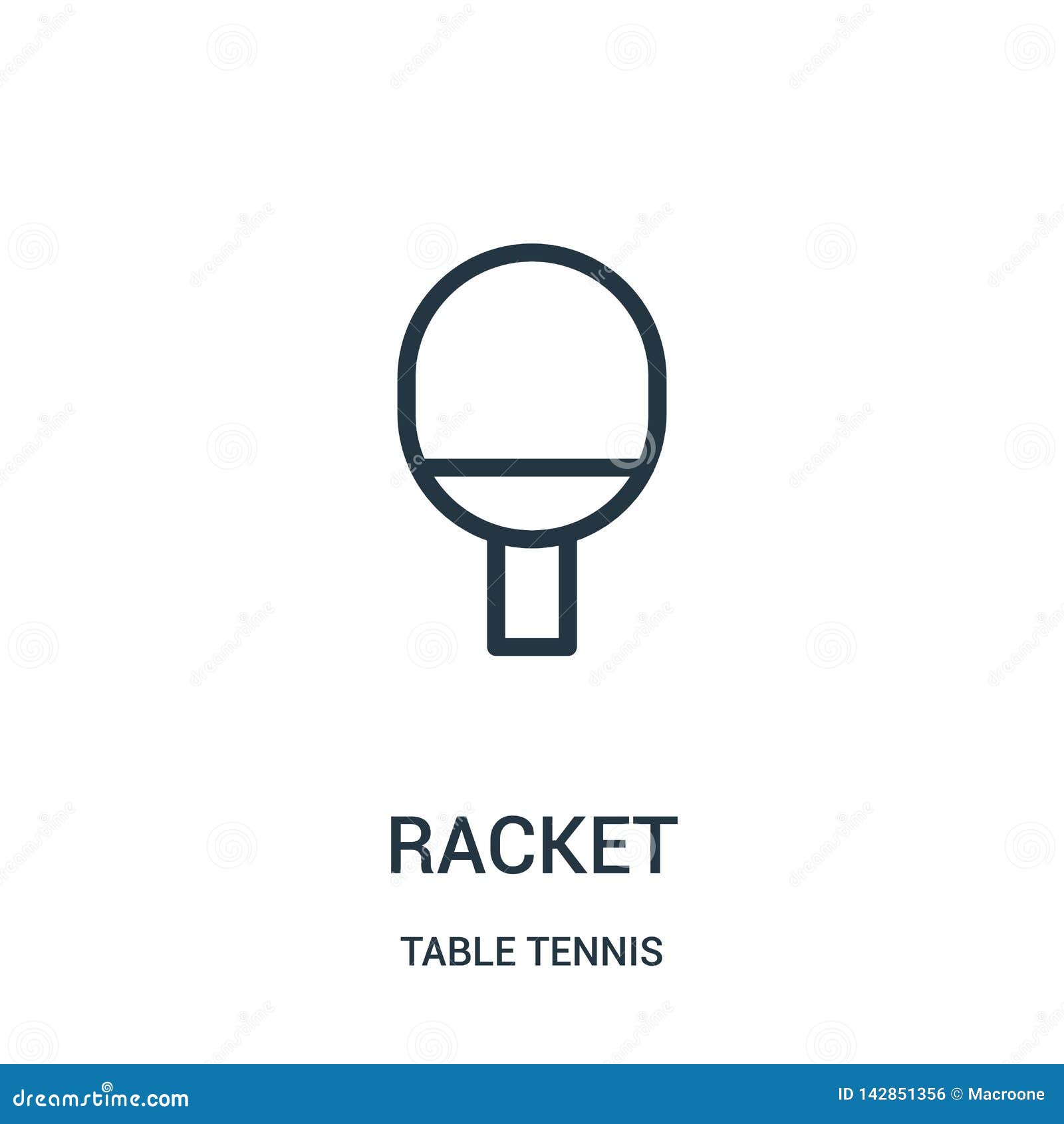 Racket Icon Vector from Table Tennis Collection. Thin Line Racket ...