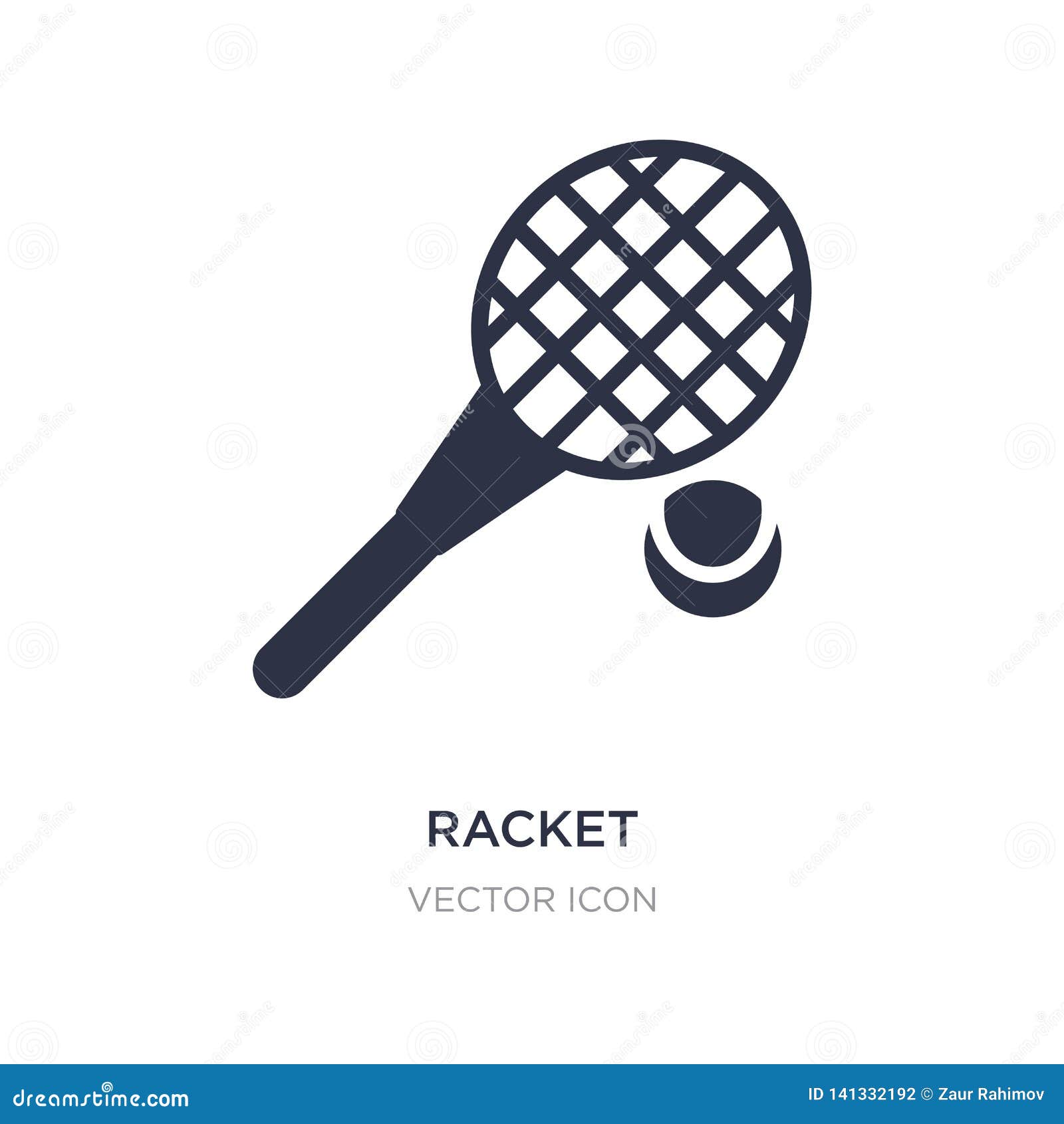 Racket Icon on White Background. Simple Element Illustration from ...