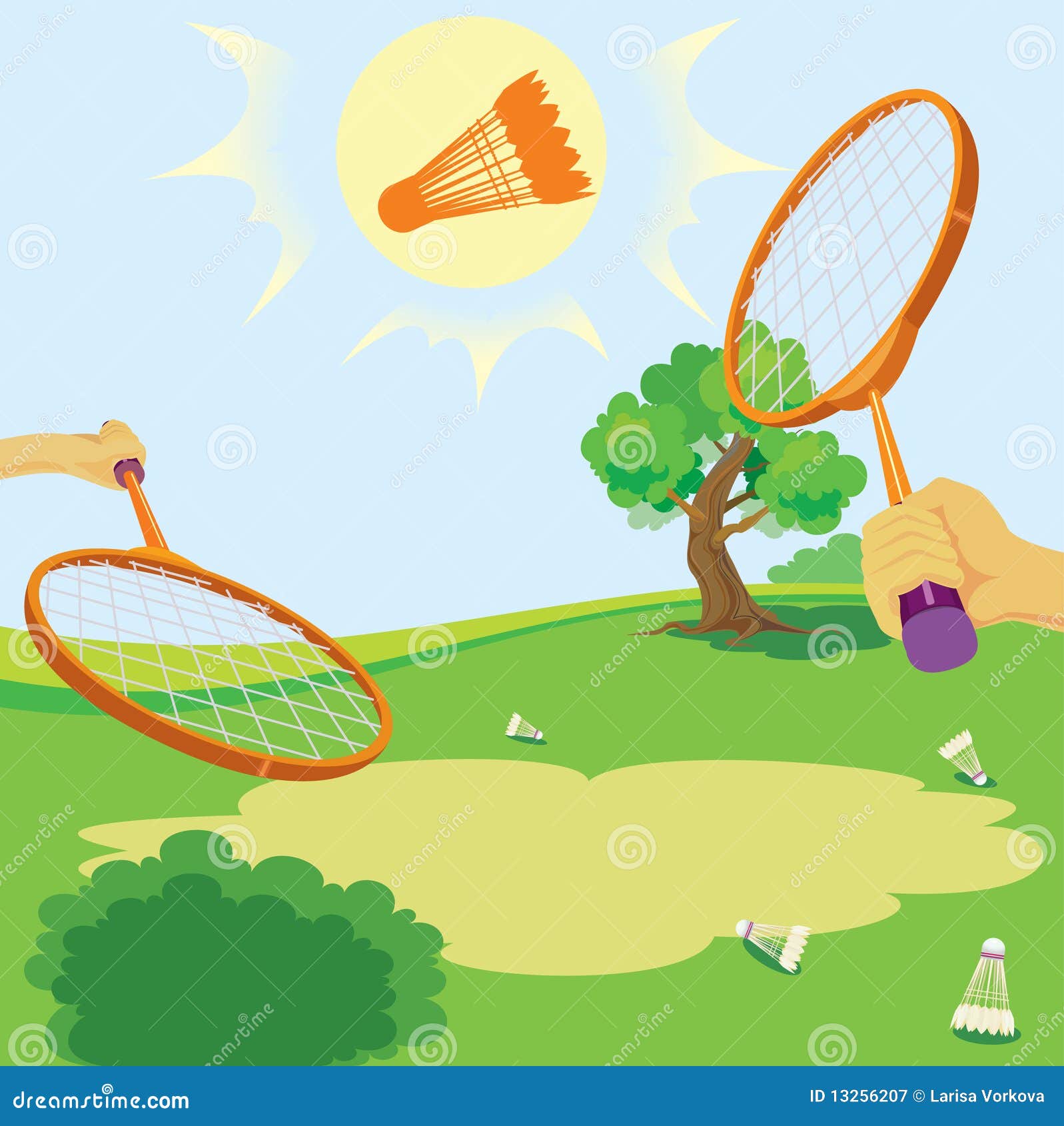 Racket And Shuttlecock Royalty Free Stock Photography - Image: 13256207