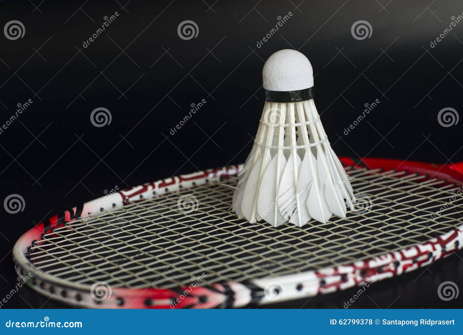 Racket and Shuttlecock for Badminton Sport. Stock Photo - Image of ...