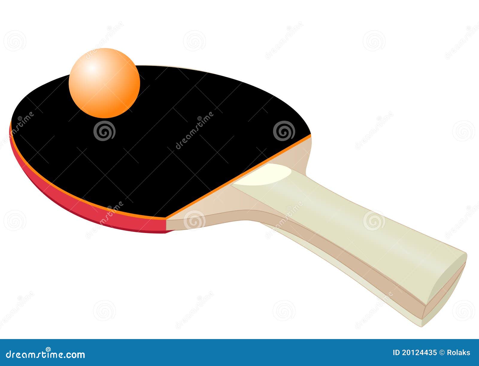 Racket for table tennis stock vector. Illustration of equipment - 20124435