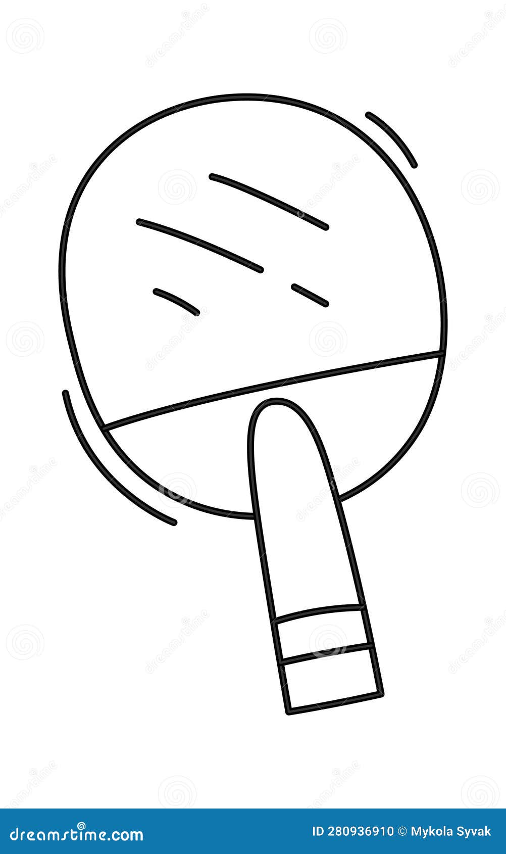 Racket for Table Tennis stock vector. Illustration of challenge - 280936910