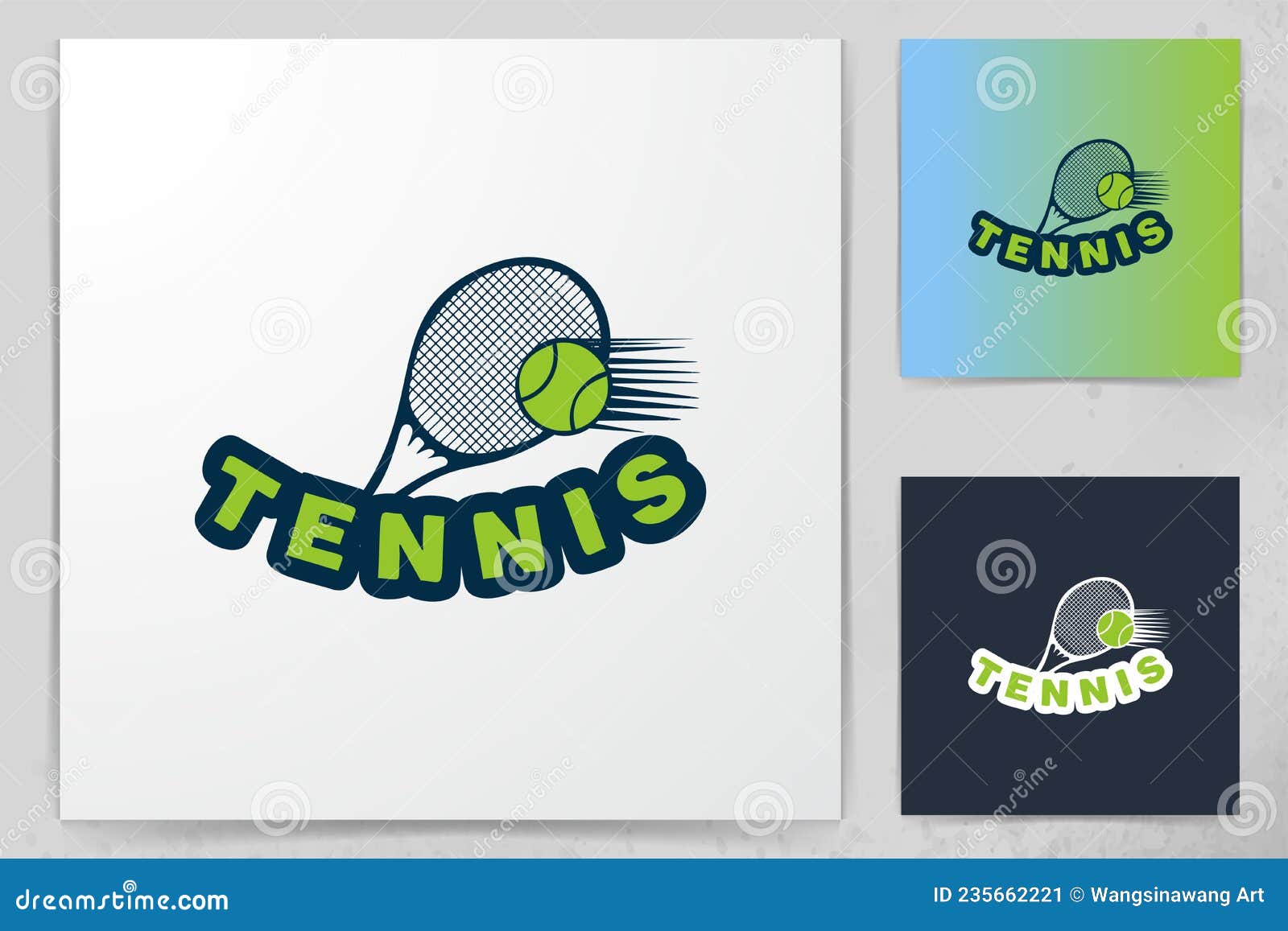 Racket Tennis and Ball Logo Design Stock Vector - Illustration of ball ...