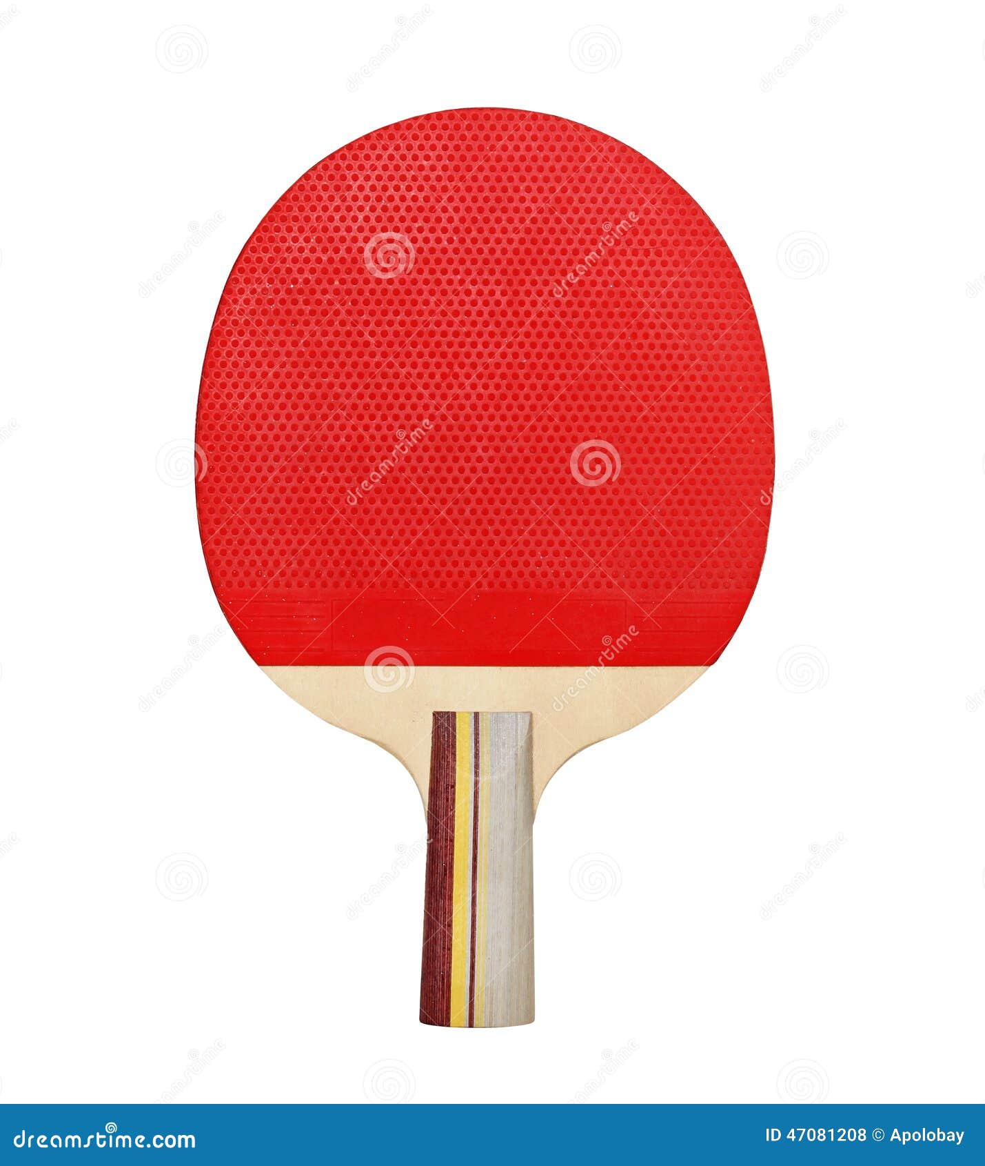 Racket To Play Table Tennis on a White Background Stock Photo - Image ...