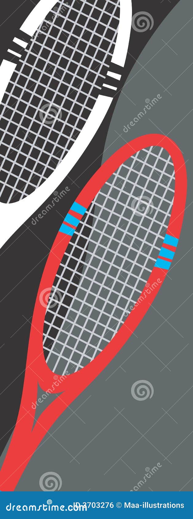 Rackets stock vector. Illustration of border, sport, colourful - 3703276