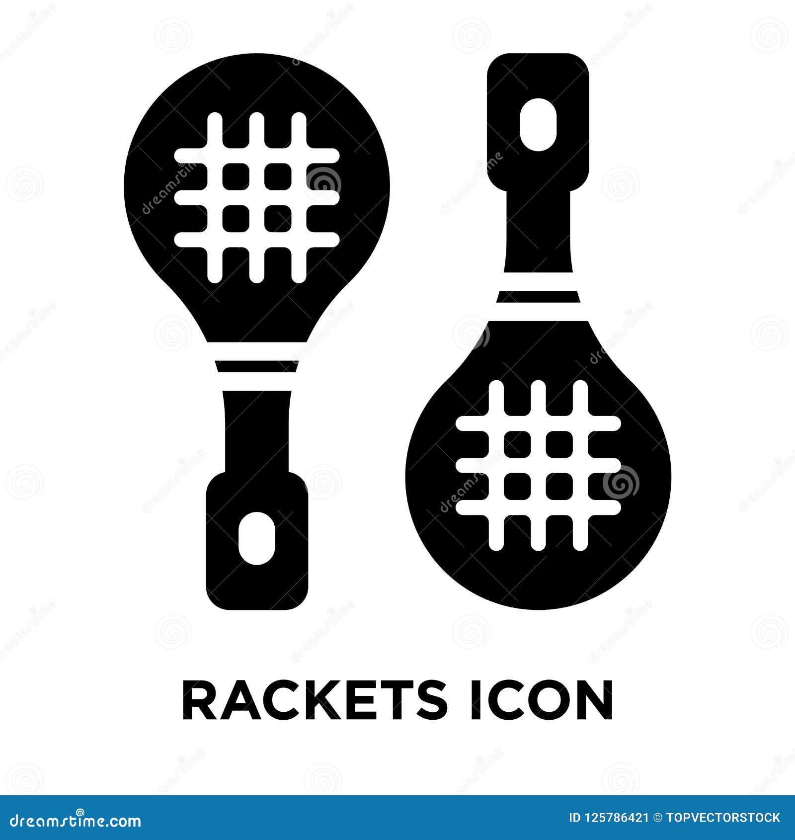 Rackets Icon Vector Isolated on White Background, Logo Concept O Stock ...