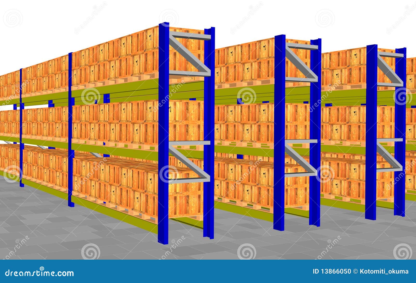Racking stock illustration. Illustration of render, stack - 13866050
