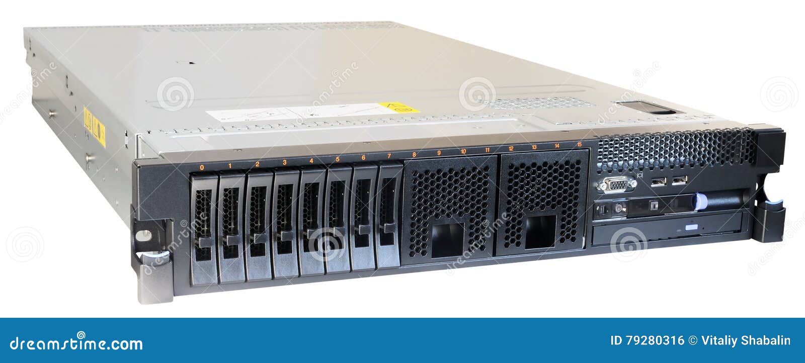 Rackmount server isolated stock photo. Image of drive - 79280316