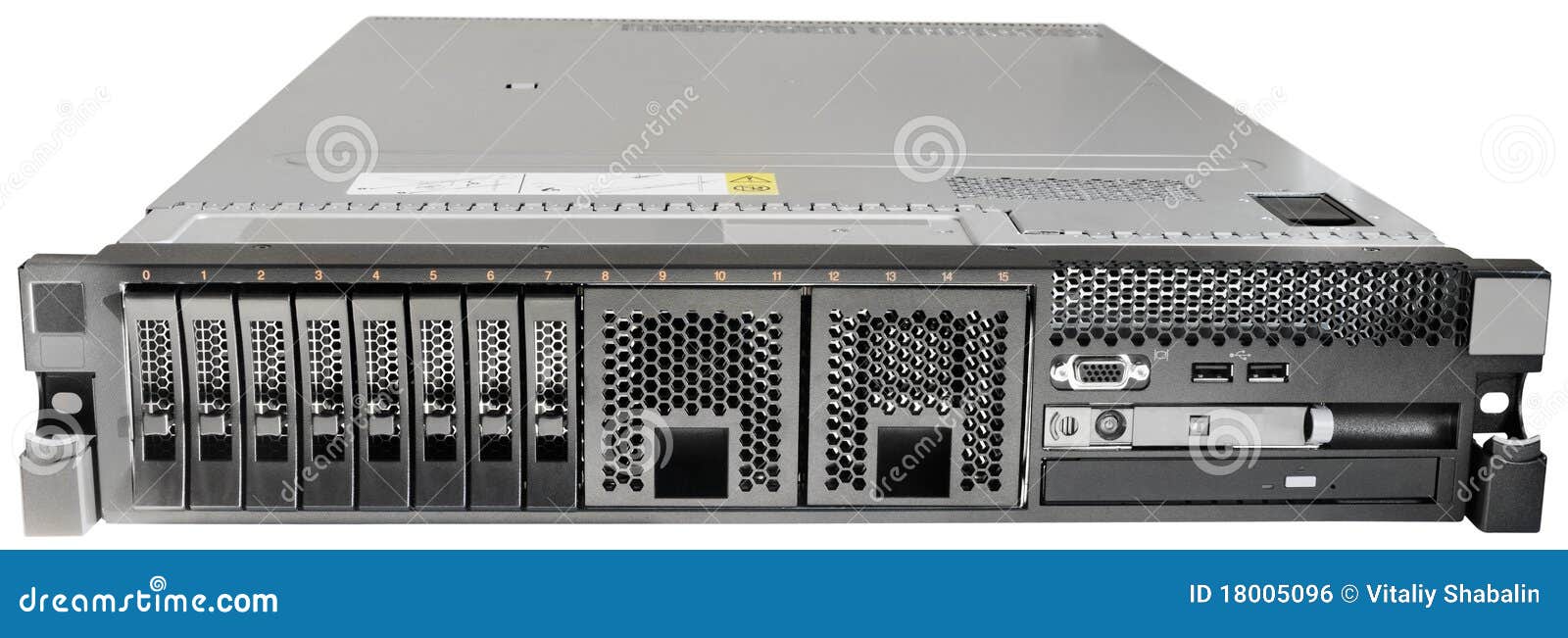 Rackmount Server Isolated on White Stock Photo - Image of server ...