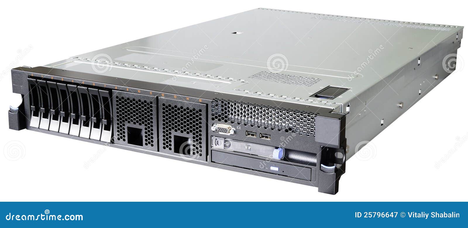 Rackmount Server Over White Stock Image - Image of network, rack: 25796647