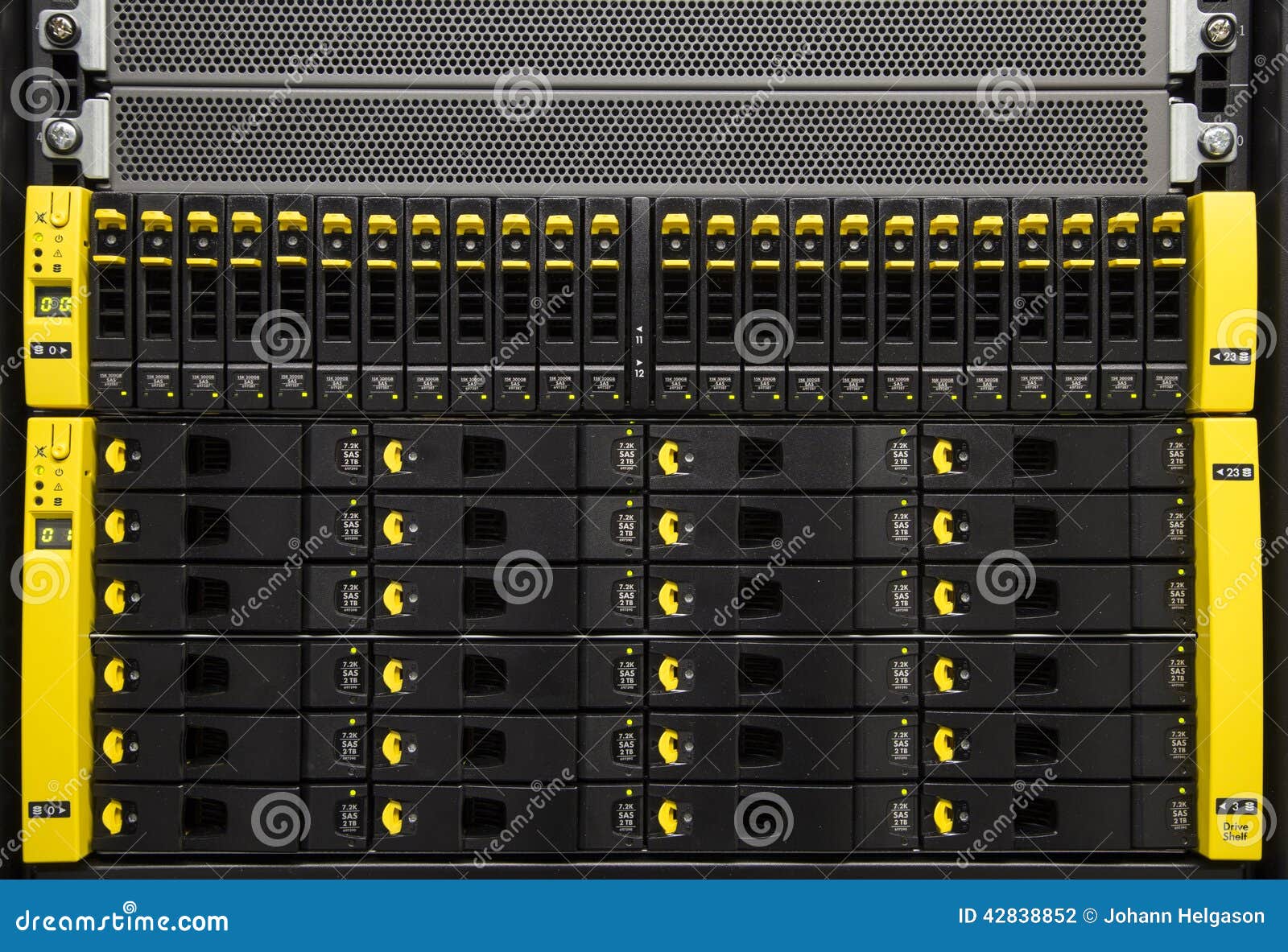 Rackmounted disks stock photo. Image of cluster, backup - 42838852