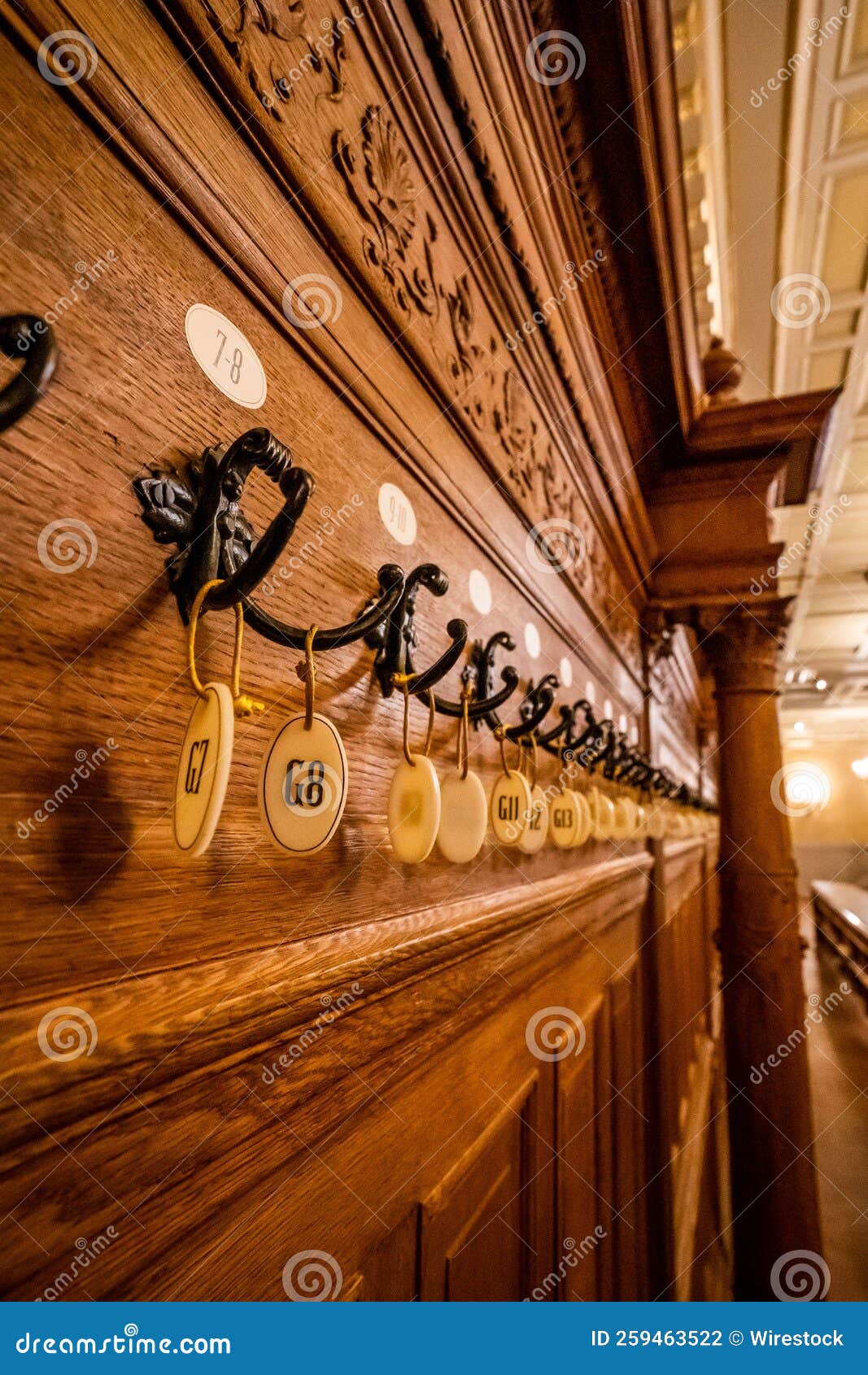 Racks in a clothes locker editorial photography. Image of storage ...