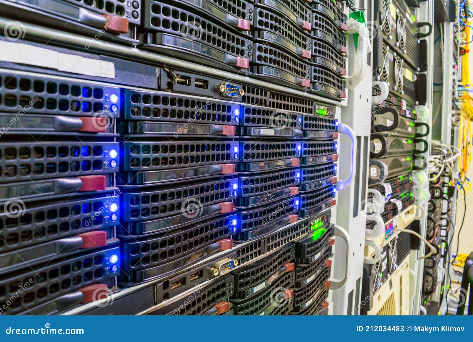 Racks with Computer Server Devices. Hosted Services are in the ...