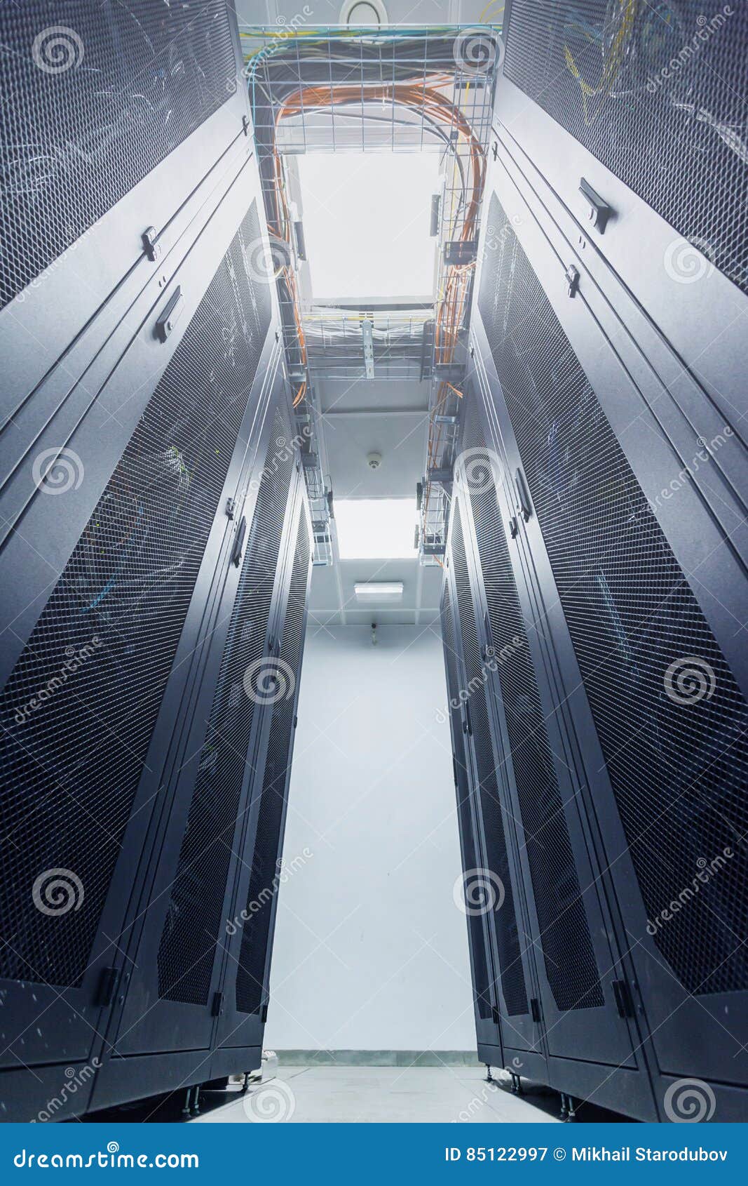 Racks in the data center stock image. Image of industry - 85122997