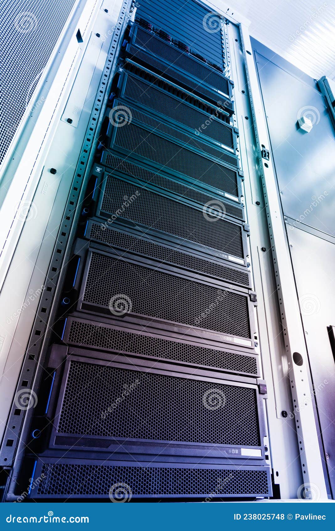 Racks Filled with Computer Hardware Inside Internet Datacenter Stock ...