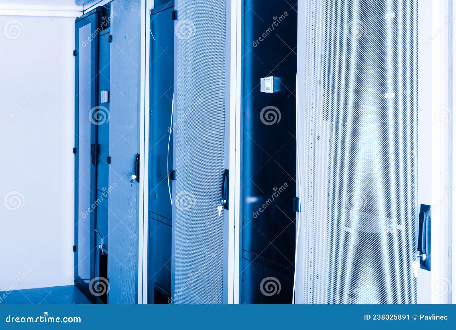 Racks Filled with Computer Hardware Inside Internet Datacenter Stock ...