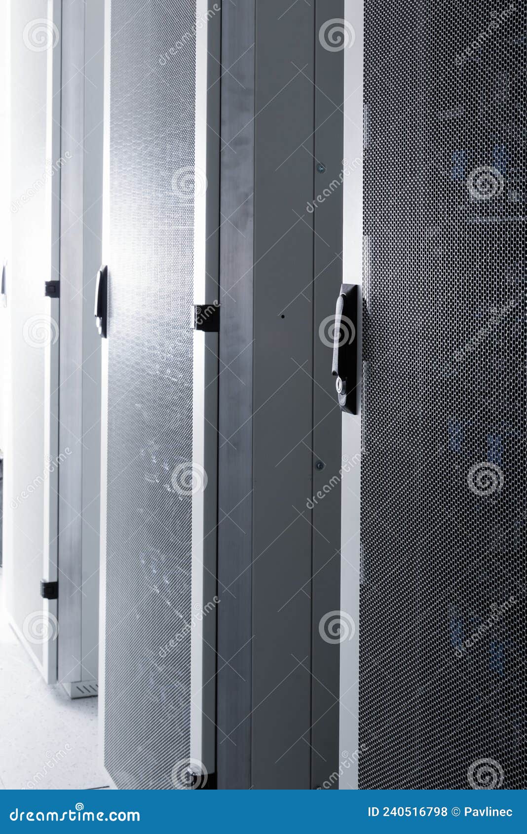 Racks Filled with Computer Hardware Inside Internet Datacenter Stock ...