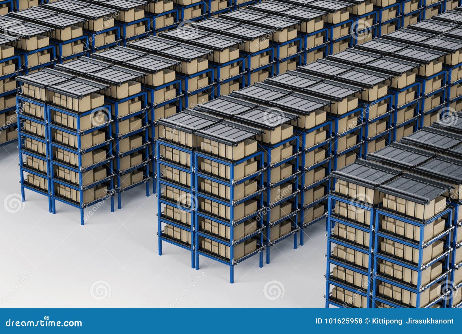 Racks Full Of Carton Boxes Royalty-Free Stock Photo | CartoonDealer.com ...