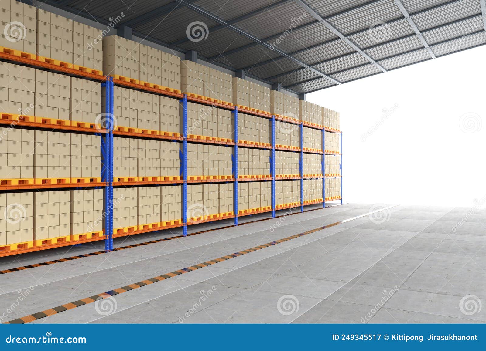 Racks Full Of Carton Boxes Royalty-Free Stock Photo | CartoonDealer.com ...