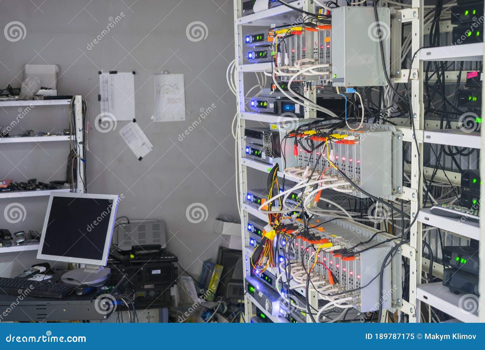 Racks with Modulators, Tuners and Servers are Located in the Server ...