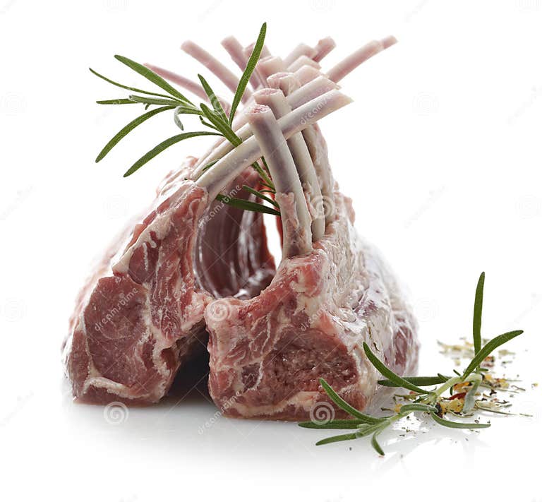 Racks of Raw Lamb Ribs stock image. Image of uncooked - 33735387