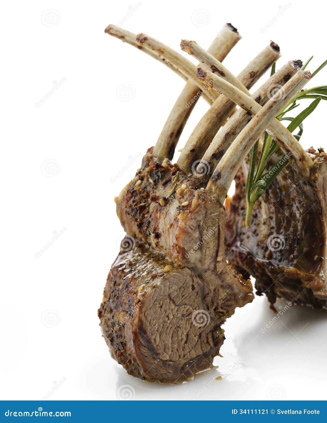 Racks of Roasted Lamb Ribs stock image. Image of roast - 34111121