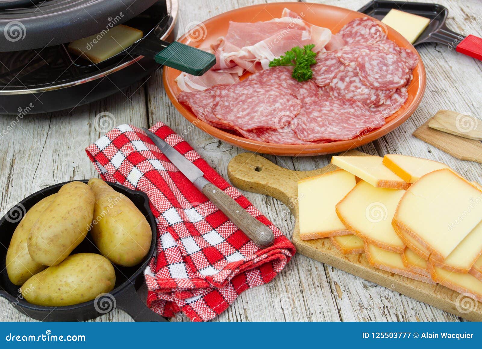 Raclette cheese stock image. Image of raclette, table - 125503777