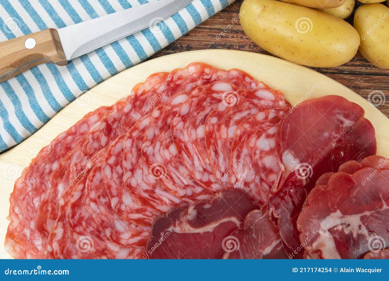 Raclette Cheese and Cold Cuts on a Table Stock Photo - Image of cold ...