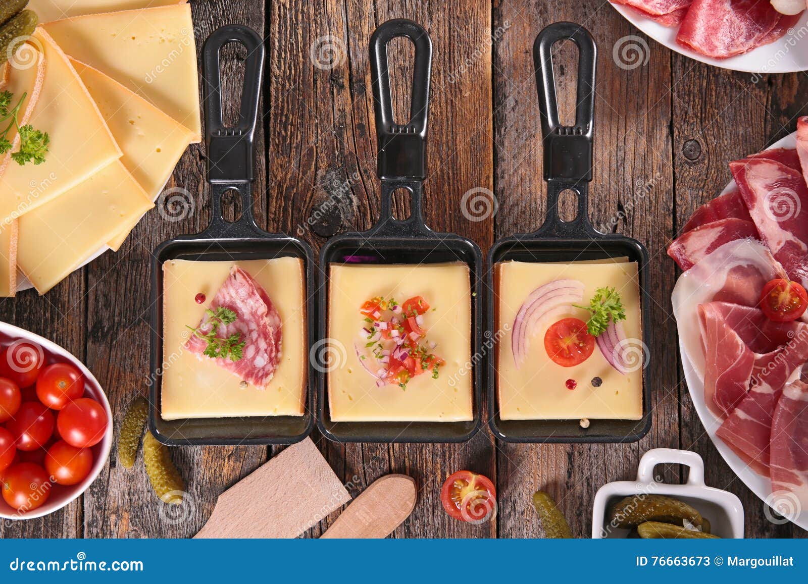 Raclette stock image. Image of traditional, food, arrangement - 76663673