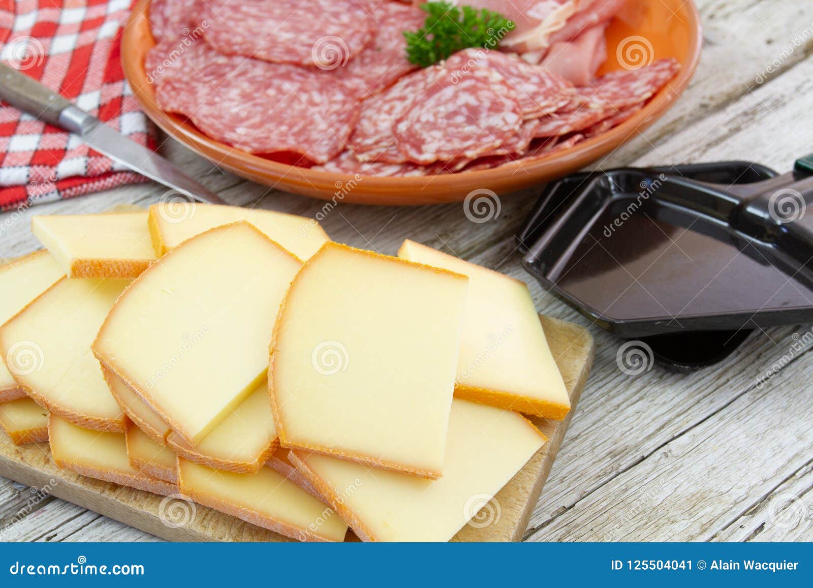 Raclette cheese stock image. Image of french, traditional - 125504041