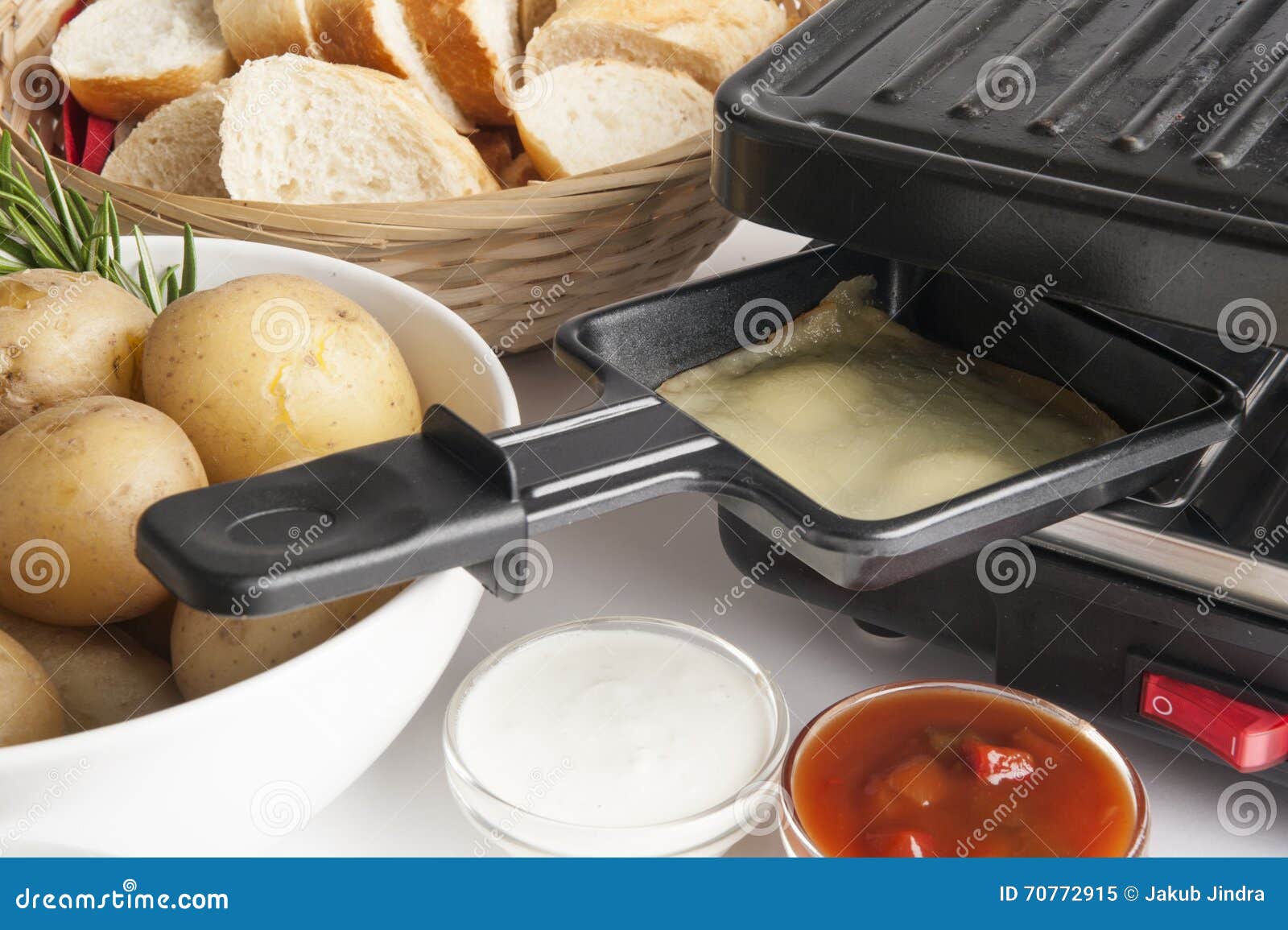 Raclette cheese set stock image. Image of cook, vegetables - 70772915