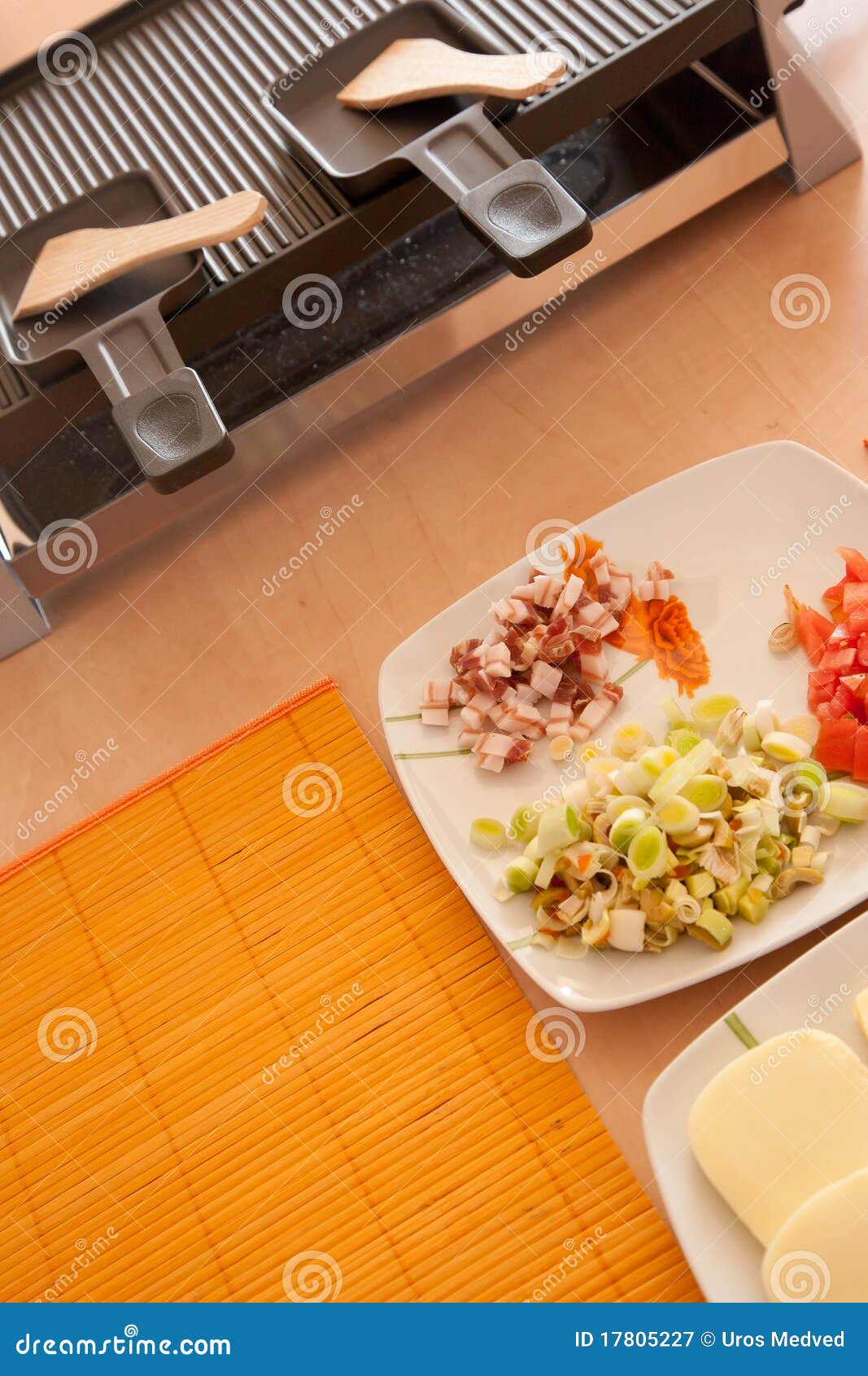 Raclette preparation stock image. Image of food, cosy - 17805227