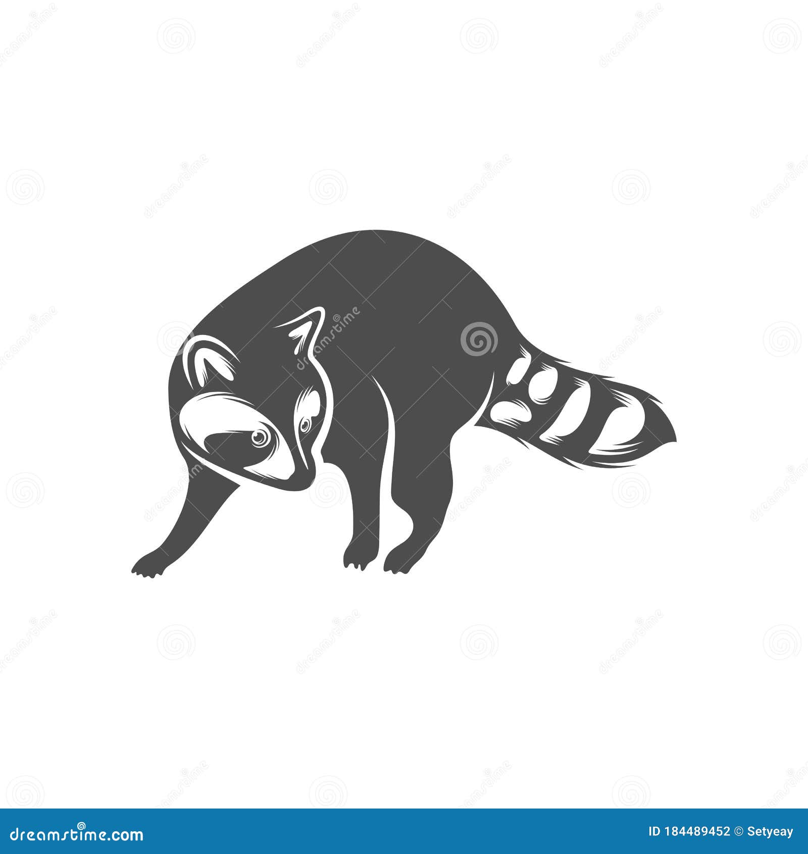 Racoon Logo Design Vector. Icon Symbol Stock Vector - Illustration of ...
