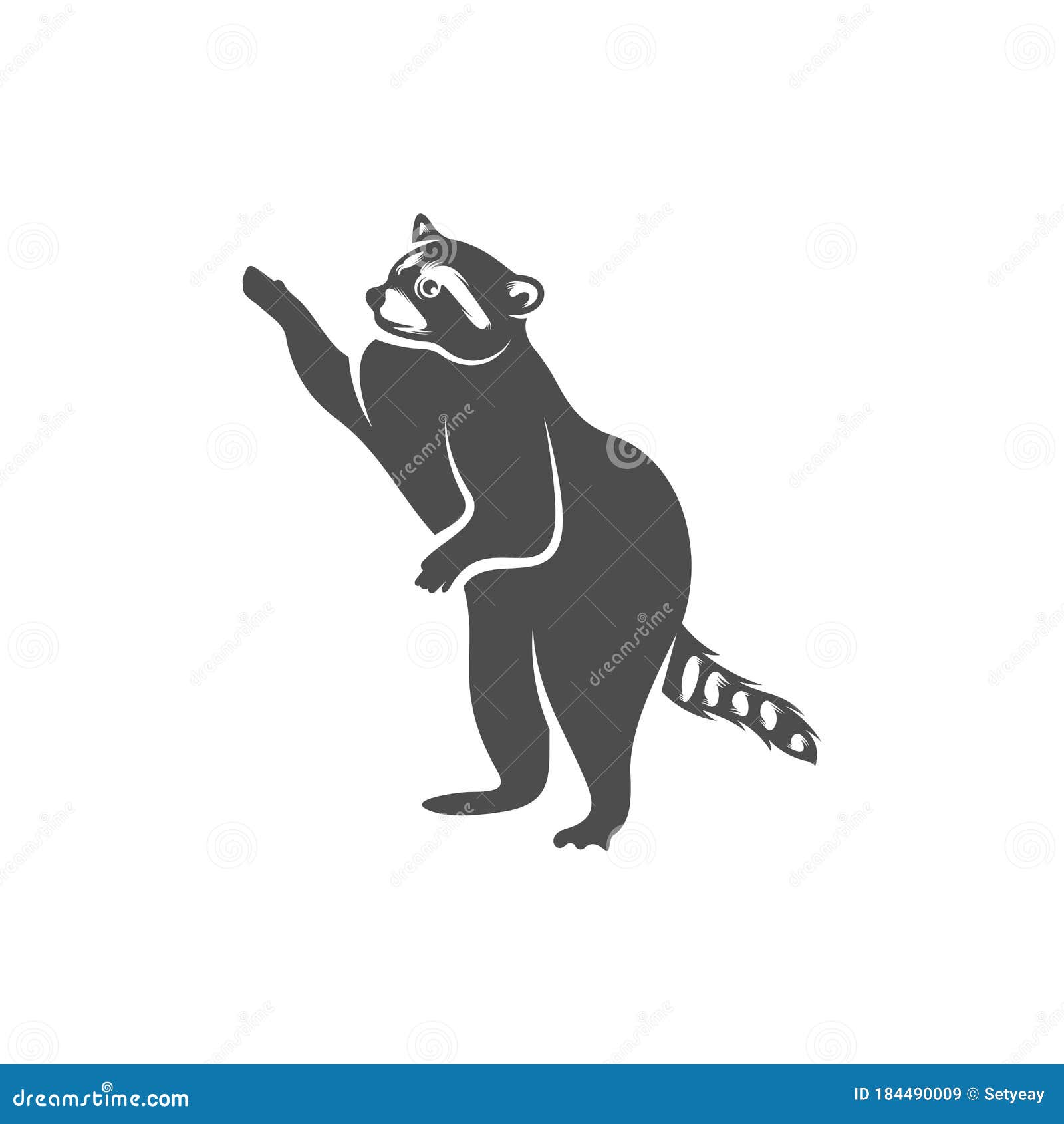 Racoon Logo Design Vector. Icon Symbol Stock Vector - Illustration of ...