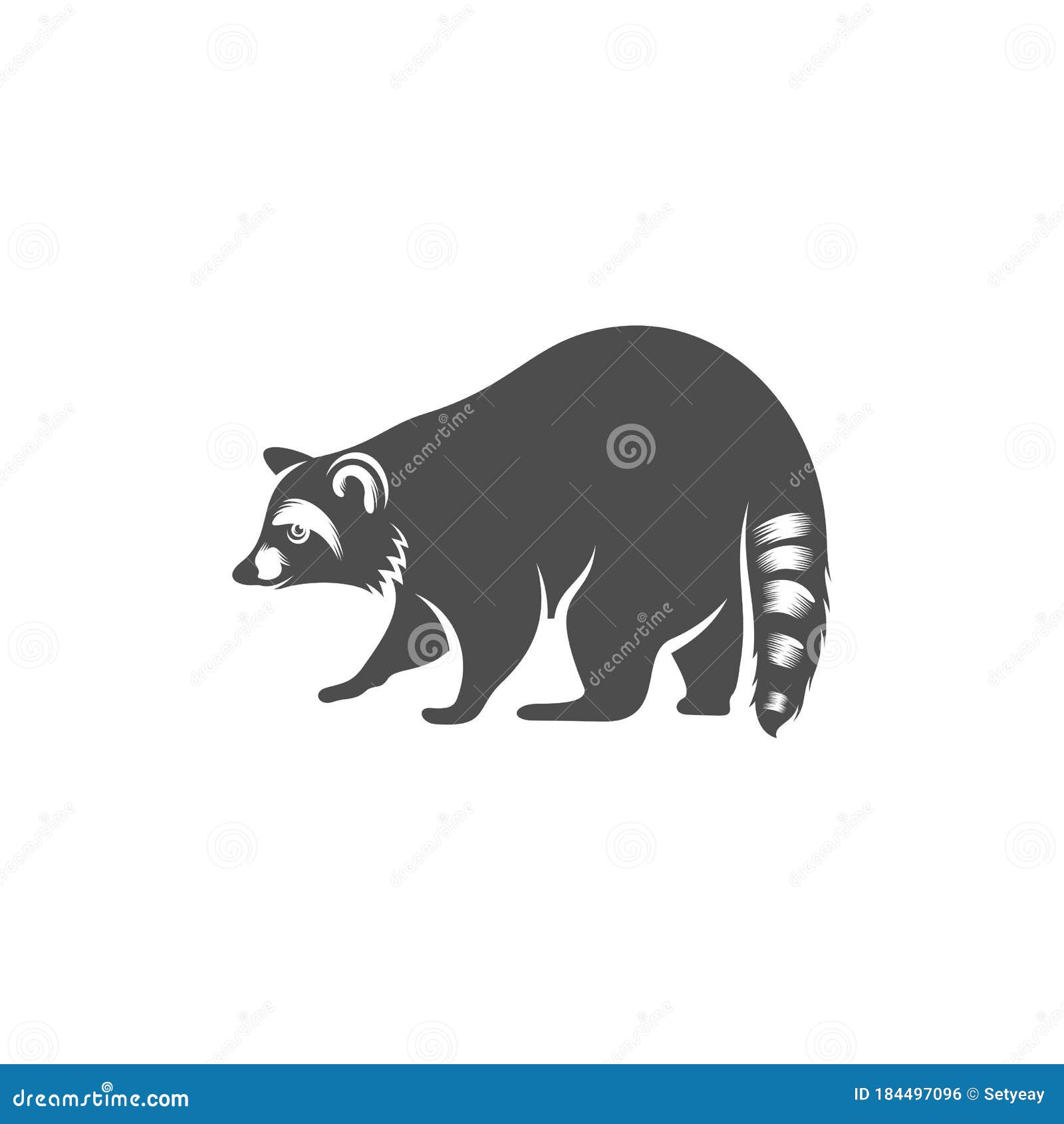 Racoon Logo Design Vector. Icon Symbol Stock Illustration ...