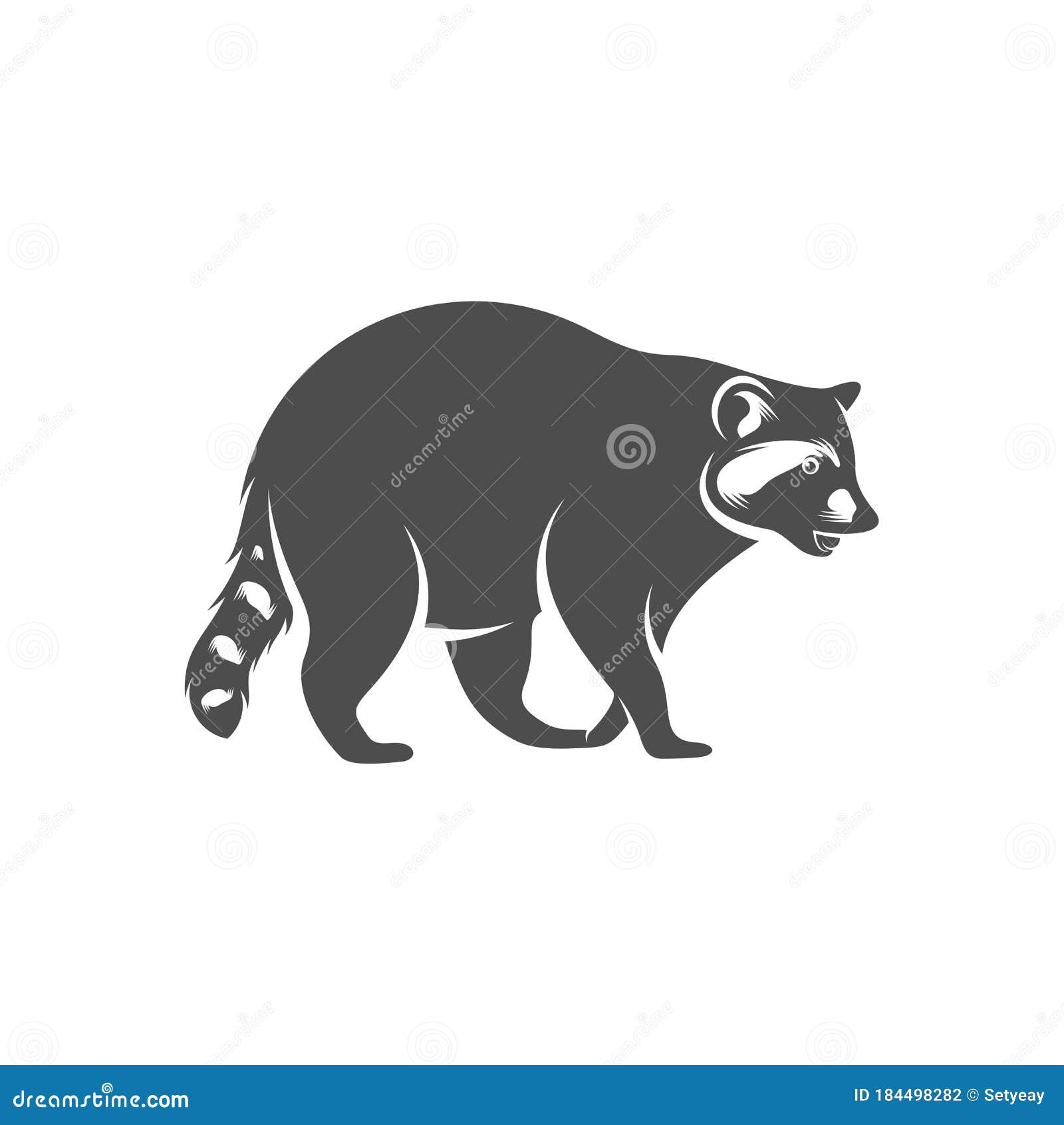 Racoon Logo Design Vector. Icon Symbol Stock Illustration ...
