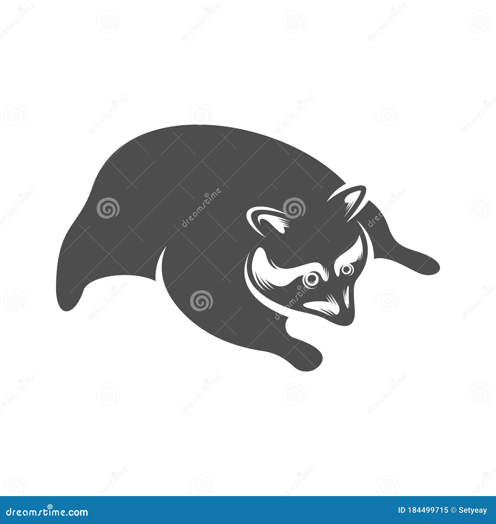 Racoon Logo Design Vector. Icon Symbol Stock Illustration ...
