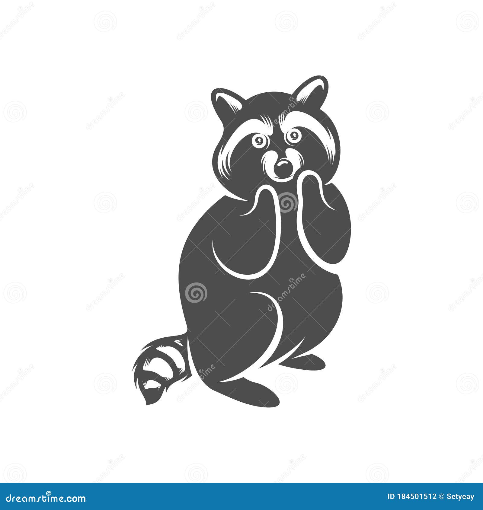 Racoon Logo Design Vector. Icon Symbol Stock Illustration ...