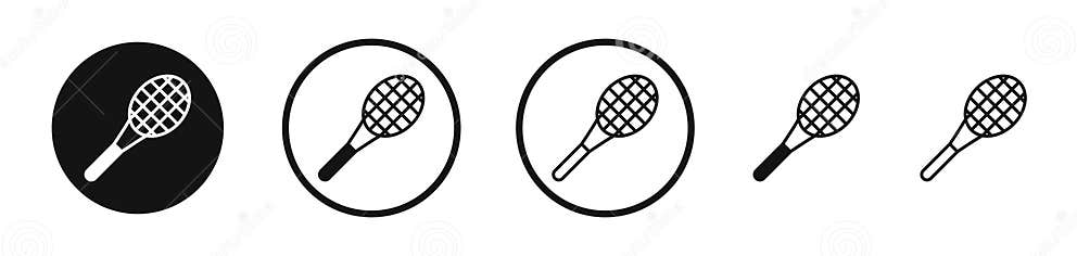 Racquet Icon Isolated on White Background Stock Illustration ...