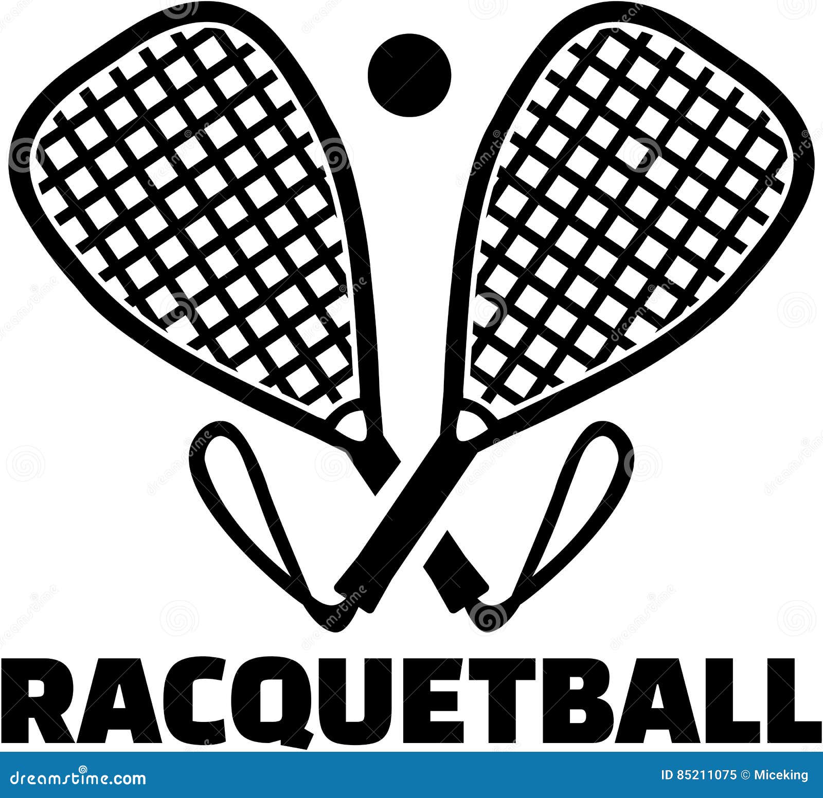 Squash Crossed Rackets Cartoon Vector | CartoonDealer.com #107197545