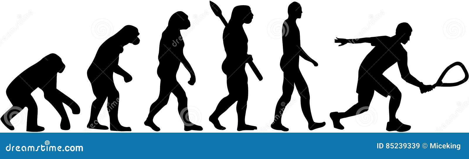 Racquetball evolution stock vector. Illustration of silhouette - 85239339