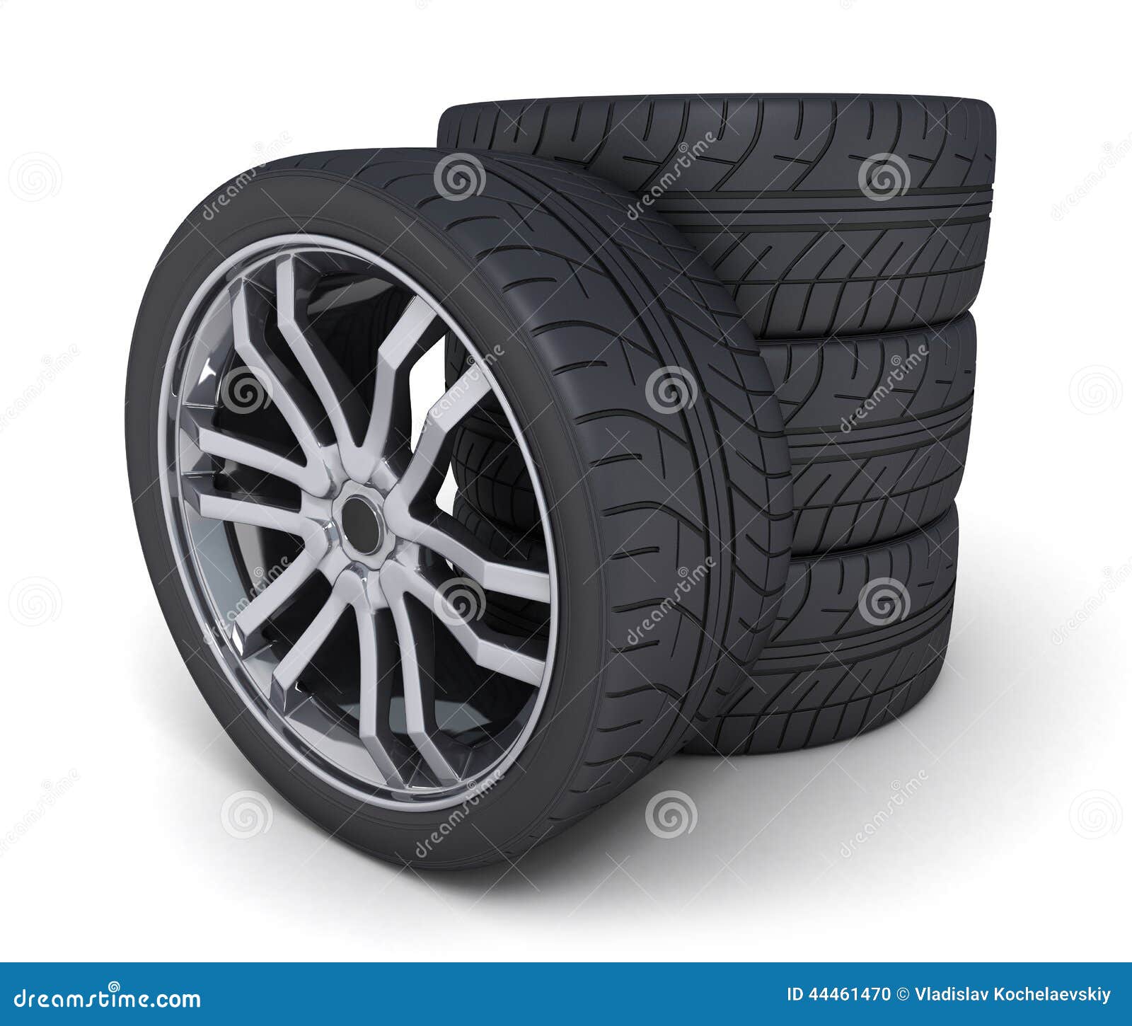 Rad des Autos vier stock abbildung. Illustration von verkehr - 44461470